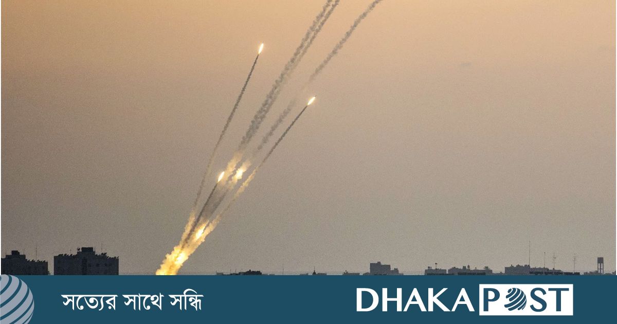 গাজা থেকে তেল আবিবে একের পর এক রকেট নিক্ষেপ